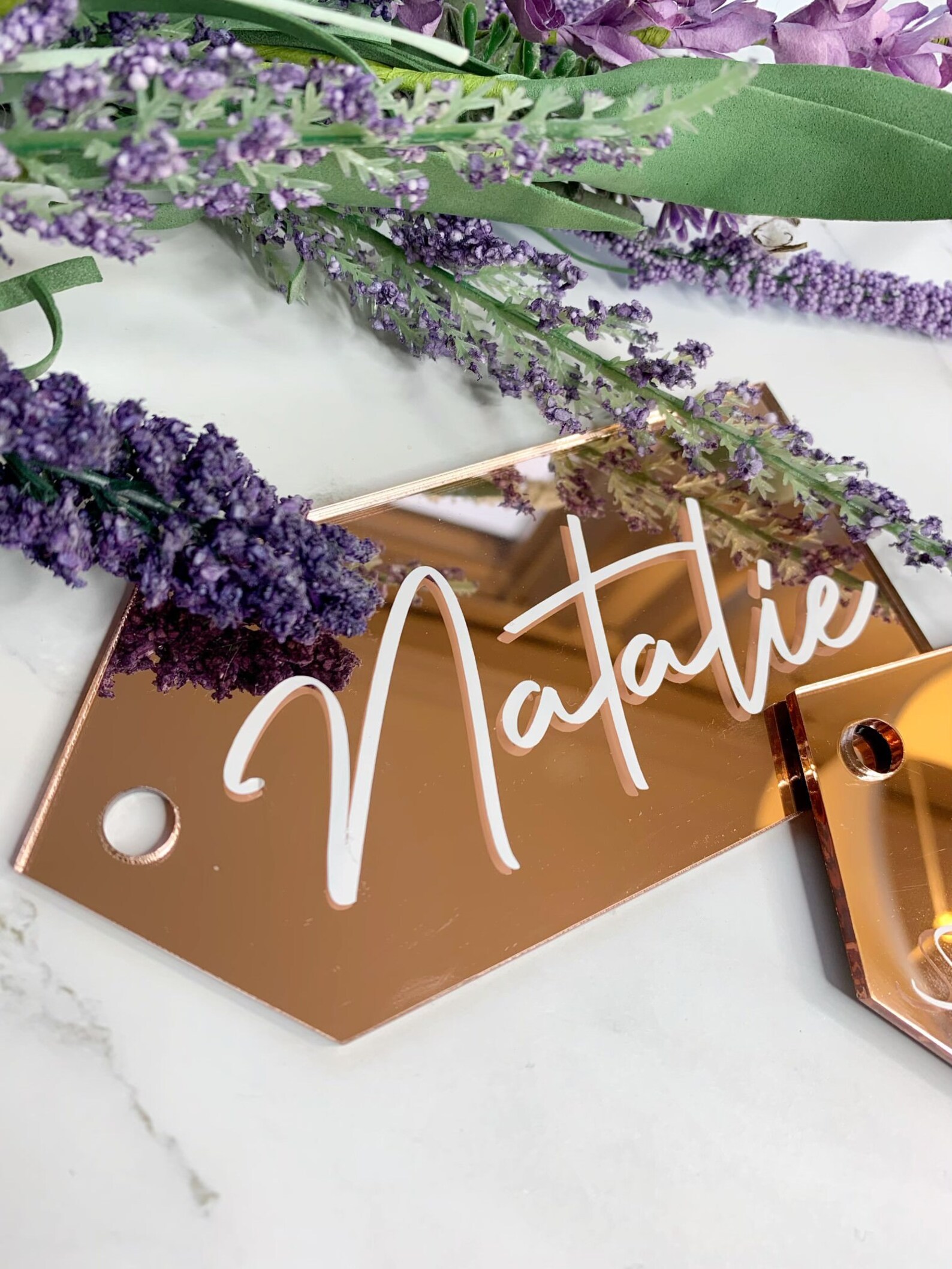 Rose Gold Place Cards Luggage Tag Table Cards Acrylic Place - Etsy