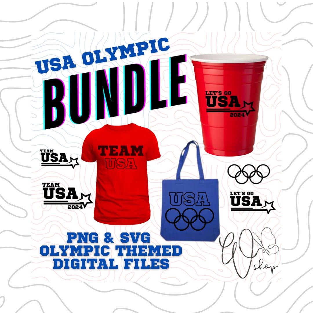 USA Olympic Bundle Olympics 2024 SVG PNG Transparent Background Clip ...