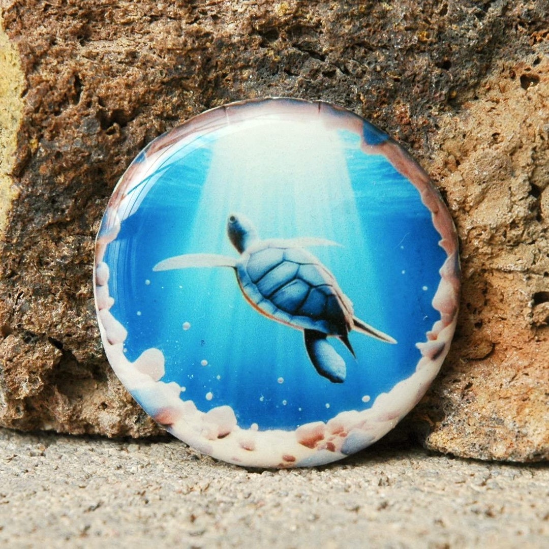 Sea Turtle Polymer Clay Cabochon Image Transfer Cabochon Polymer Clay ...