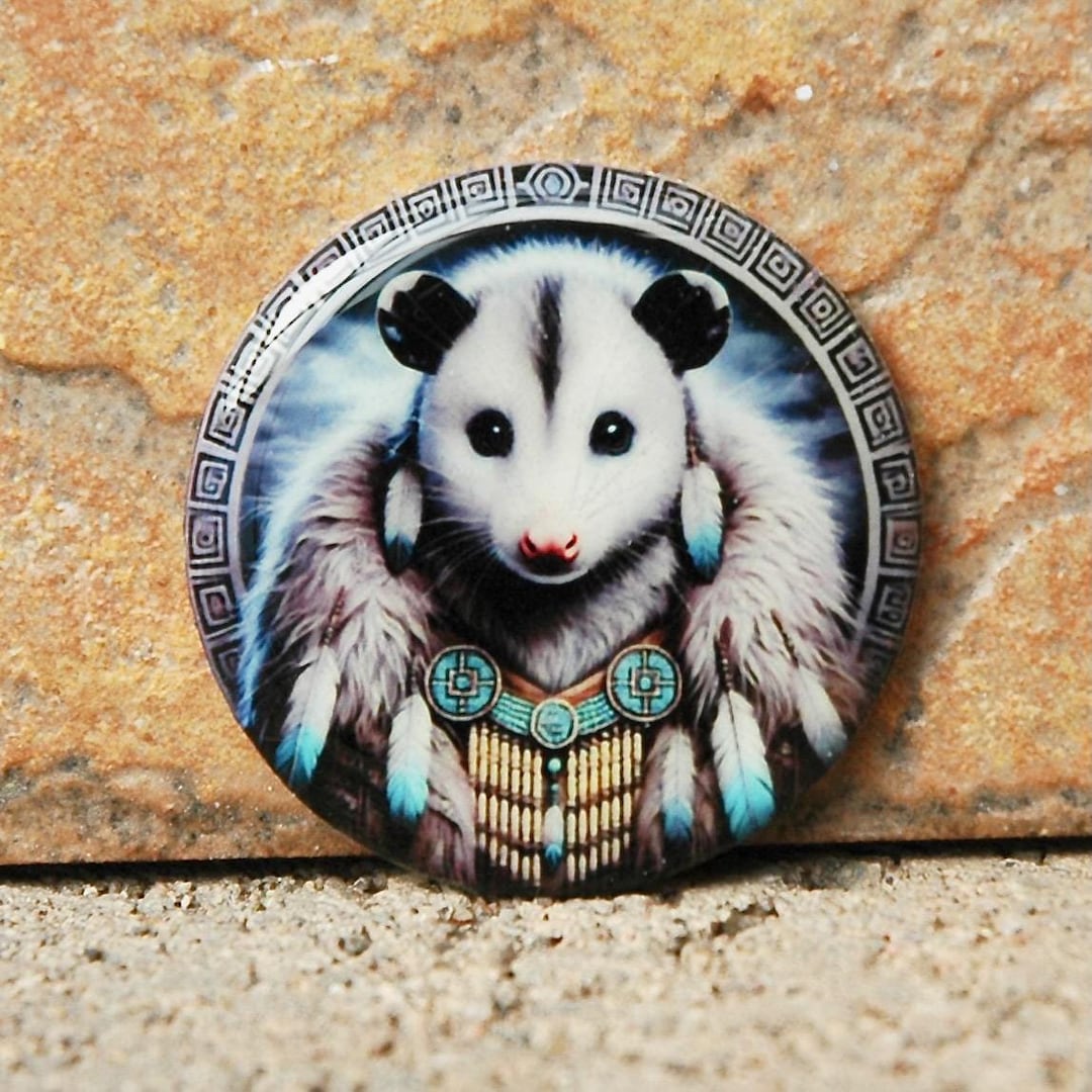 Opossum Spirit Animal Polymer Clay Cabochon Image Transfer Cabochon ...