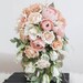 Bespoke LIGHT PEACH Paper Cascade Bouquet Bridesmaid - Etsy