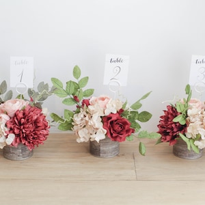 Listing for One, MAROON Paper Flowers Wedding Centerpiece Ready to Use ...