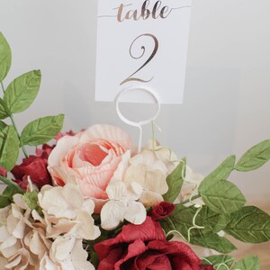 Listing for One, MAROON Paper Flowers Wedding Centerpiece Ready to Use ...