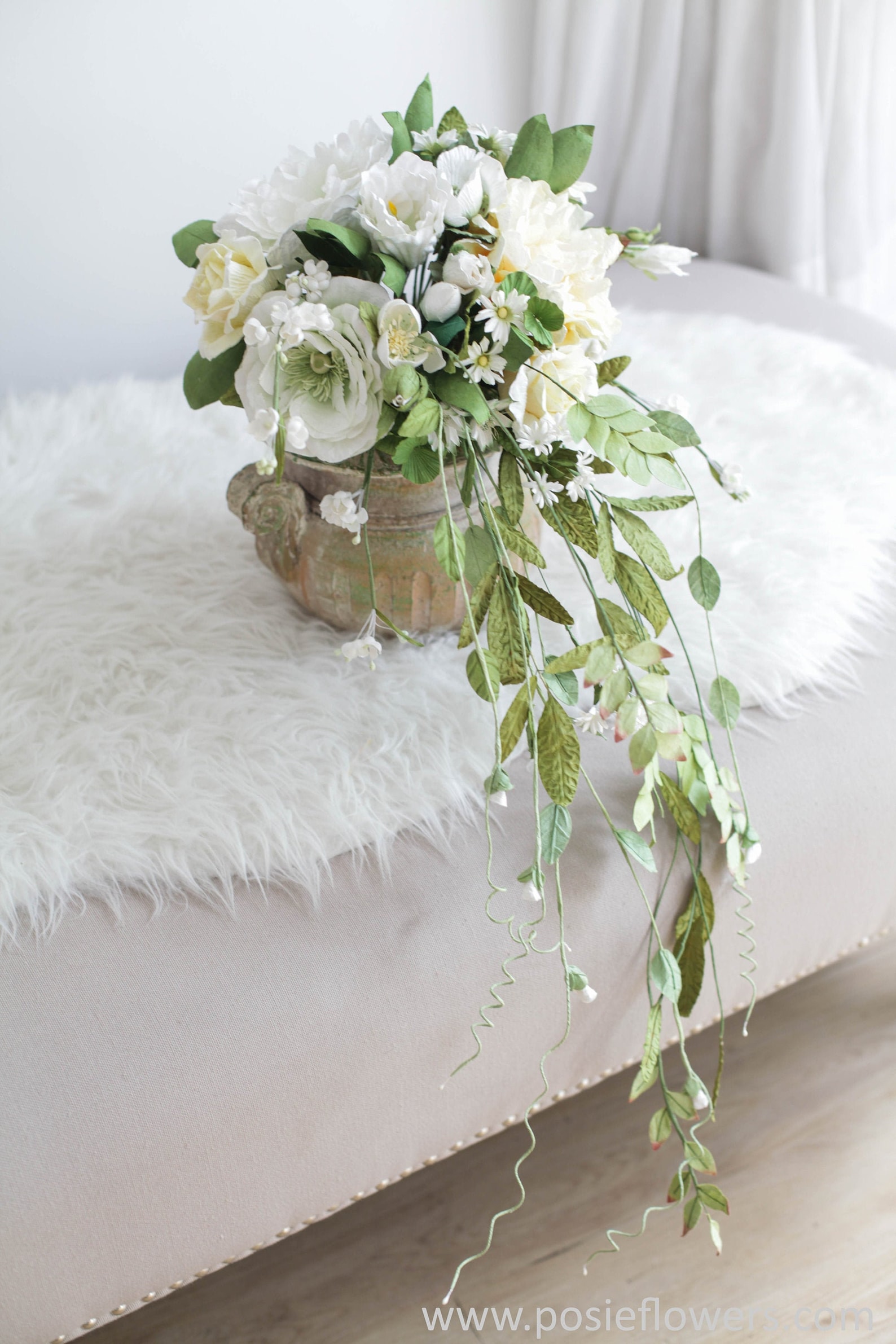 Bespoke WHITE&YELLOW Paper Cascade Bouquet Bridesmaid - Etsy