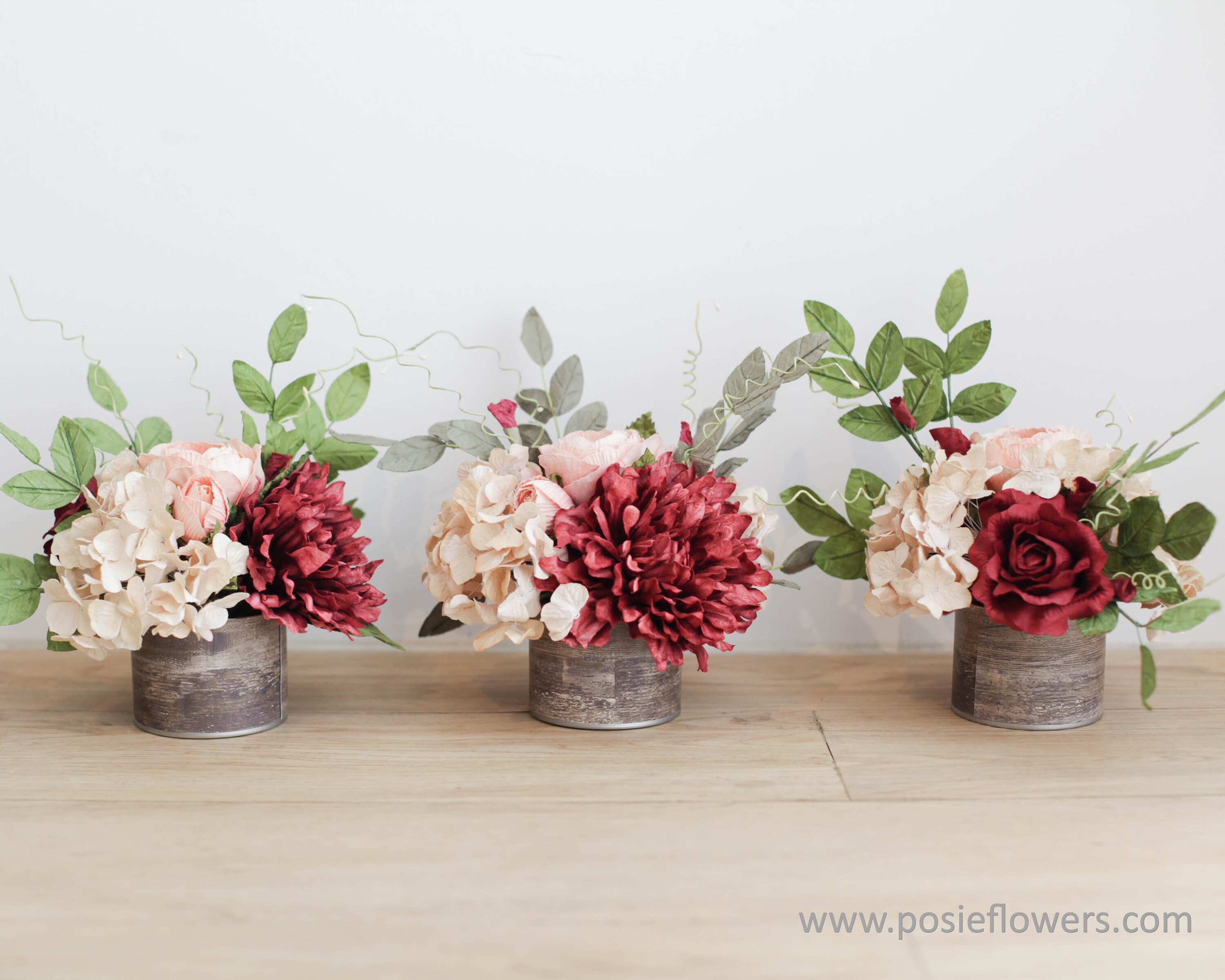 Listing for One MAROON Paper Flowers Wedding Centerpiece - Etsy Canada