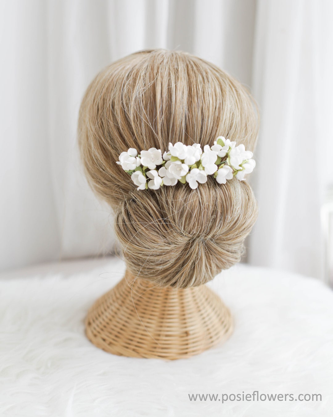 Paper Flower Hair Comb, Hair Floral Comb, Wedding Hair Comb, Wedding ...