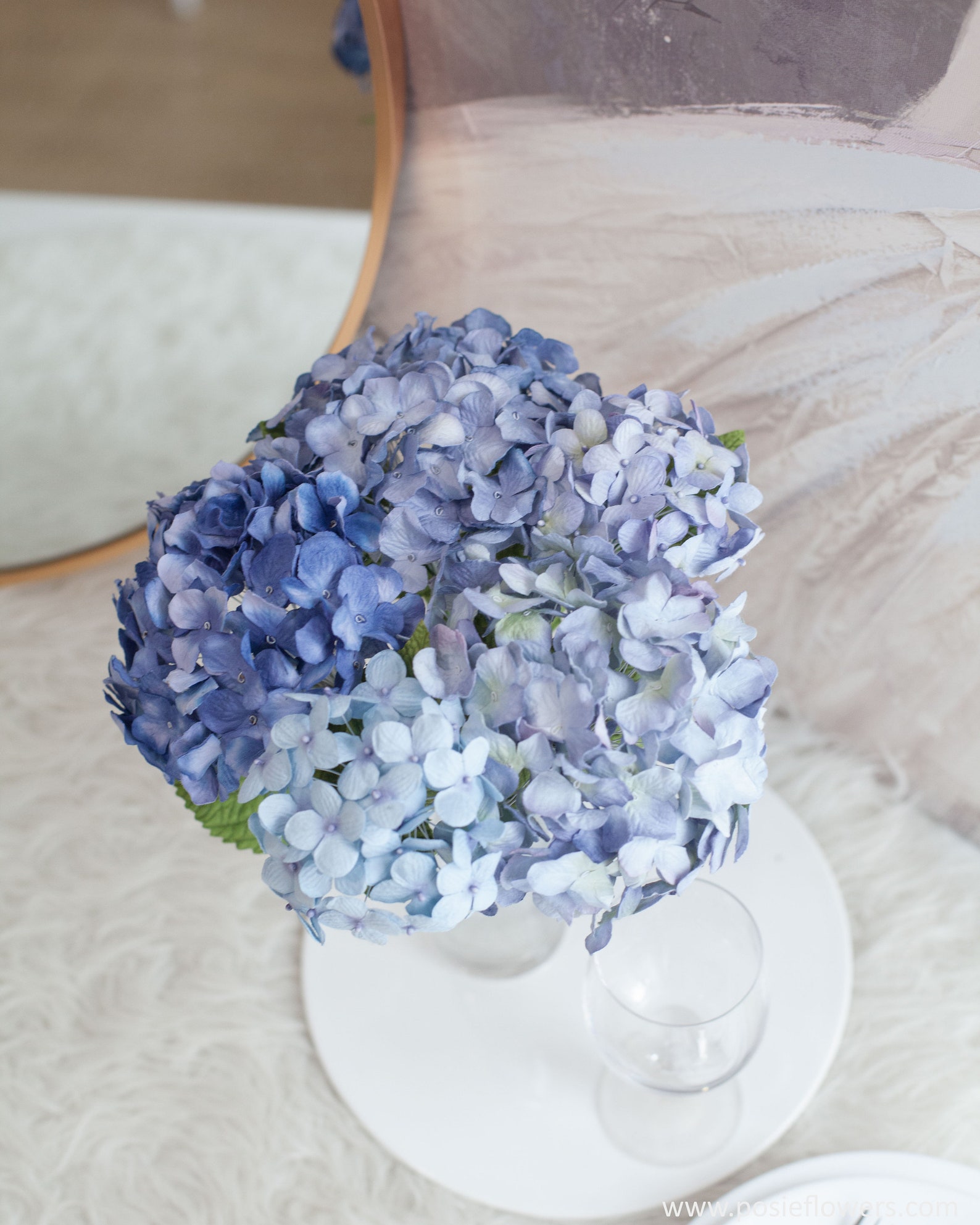 BLUE HYDRANGEA Paper Flower Bouquet Home Wedding Decoration - Etsy