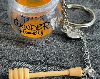 Gold Bee Keychain Honey Comb Purse Charm Gold Bee Charm - Etsy