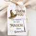 Wizard Thank You Favor Tags, Magic School Party, Printed & Shipped - Etsy