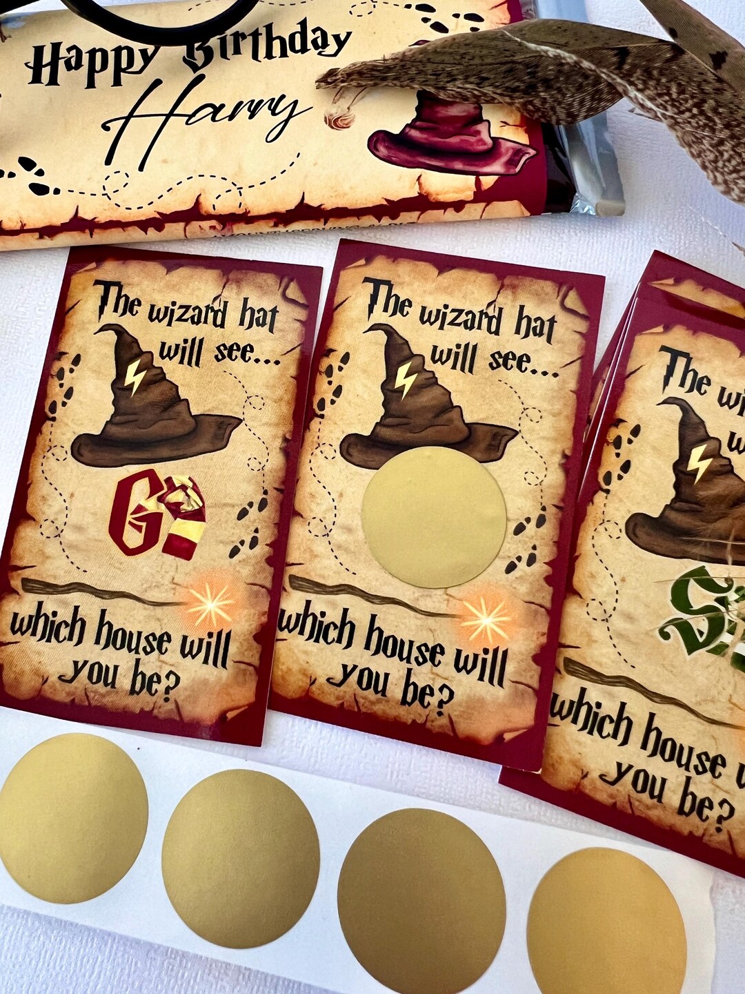 Wizard Scratch-off Game Cards, Bridal Shower Games, Birthday Party ...