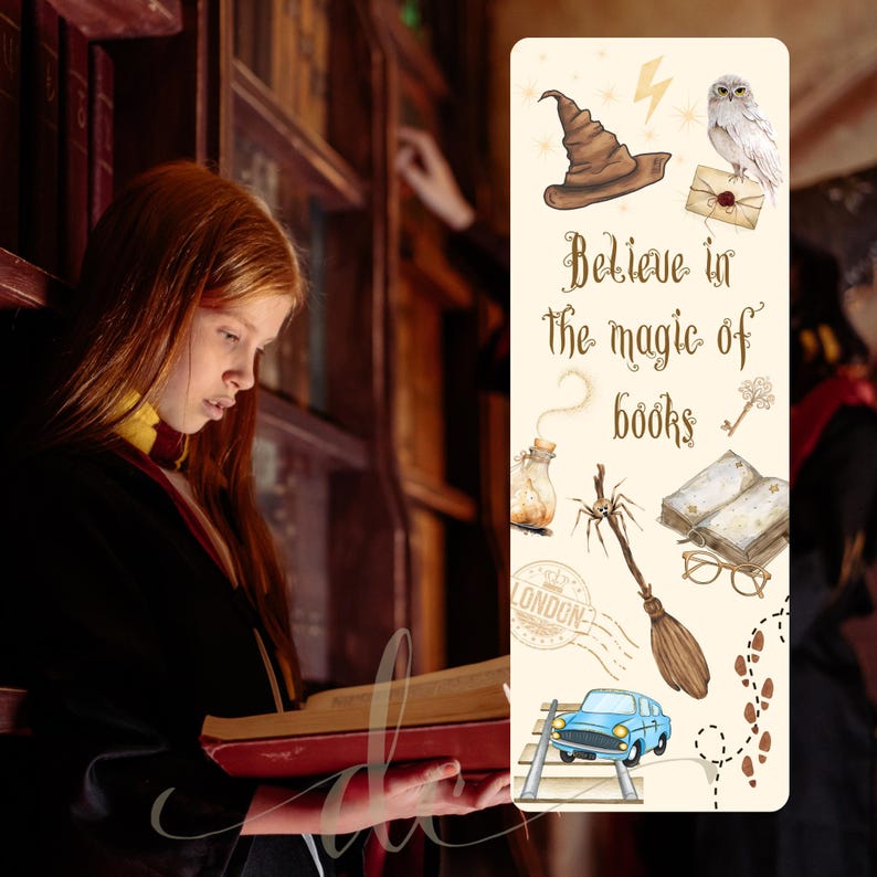 Wizard Bookmark: Magic School Bookmark,book Club Gift, Bookish Finds ...