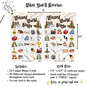 Magic School Bingo, Wizard Bingo Printable, Wizard Bingo Game ...
