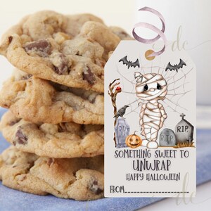 Mummy Halloween Gift Tags, Halloween Party Favors Tags, Trick or Treat ...