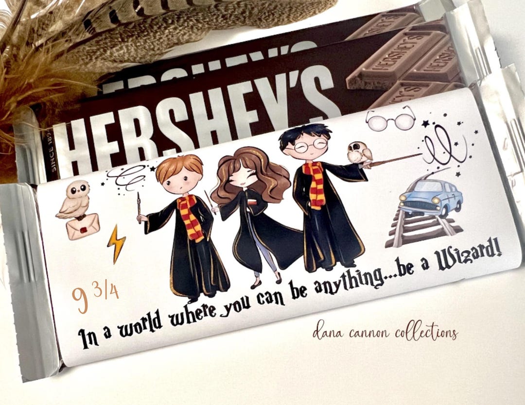 Wizard Candy Bar Wrappers, Magic Birthday Party Favor Ideas, Wizards ...
