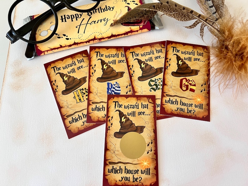 Wizard Scratch-off Game Cards, Bridal Shower Games, Birthday Party ...