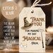 Wizard Thank You Favor Tags, Magic School Party, Printed & Shipped - Etsy
