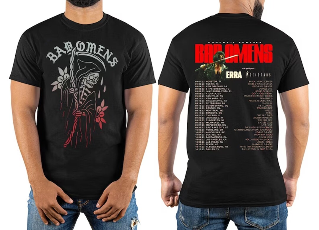 Bad Omens the Concrete Forever Tour Shirt, Fade Reaper Shirt, Tour Shirt, Bad Omens Fan Gift ...