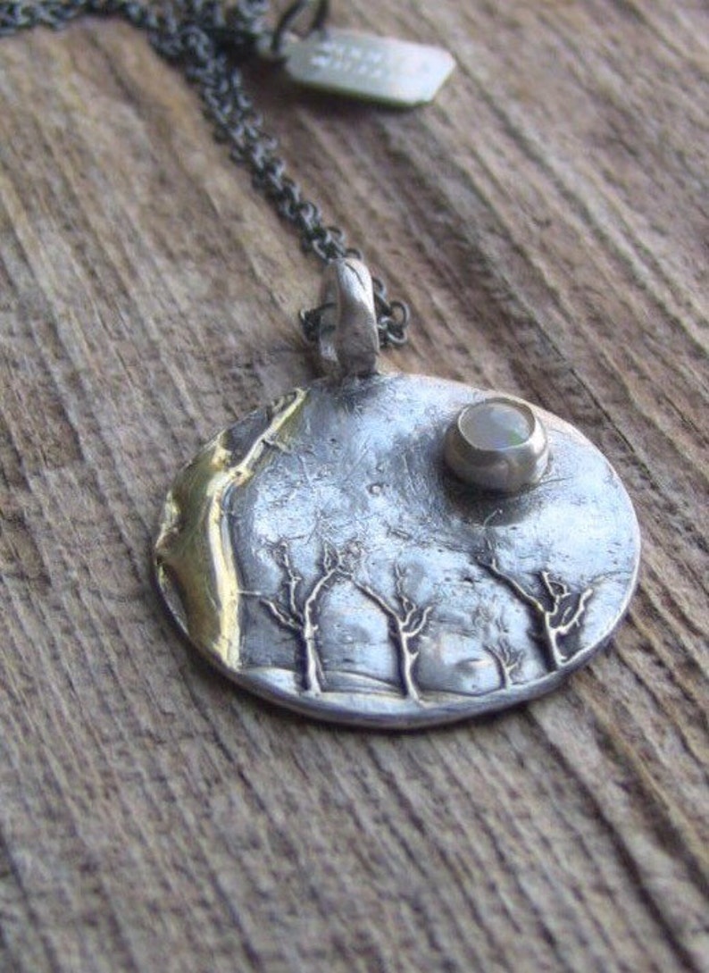 Sterling Silver Forest Necklace Enchanted Forest Jewelry | Etsy