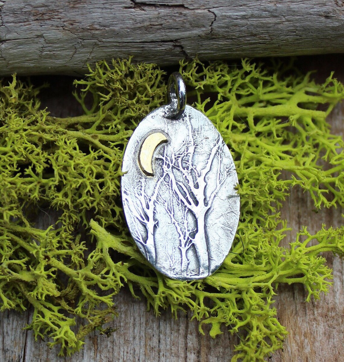 Sterling Silver Forest Pendant Enchanted Forest Jewelry Tree - Etsy