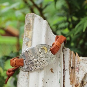 Sterling Silver Redwood Forest Bracelet: Artisan Leather Charm - Etsy