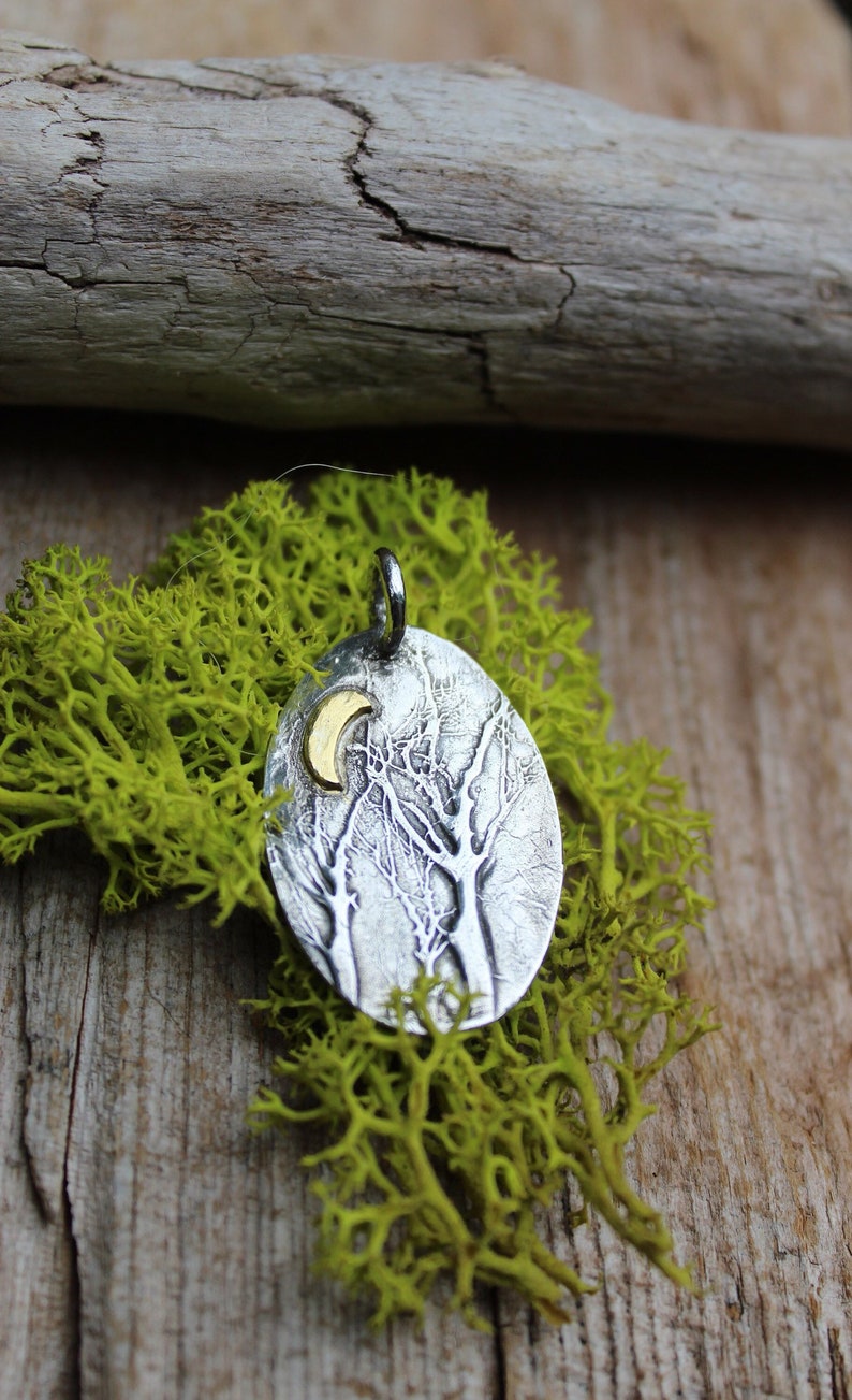 Sterling Silver Forest Pendant Enchanted Forest Jewelry Tree | Etsy