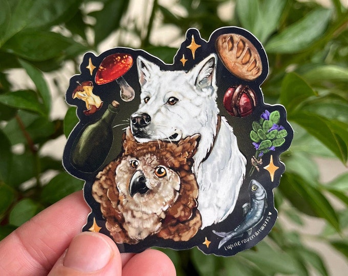 Scratch and Owl Bear Vinyl Sticker, BG3 Sticker, BG3 Art - Etsy