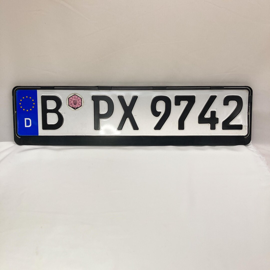 Vintage Genuine German License Plate With Mounting Frame, Ca. 2005 - Etsy