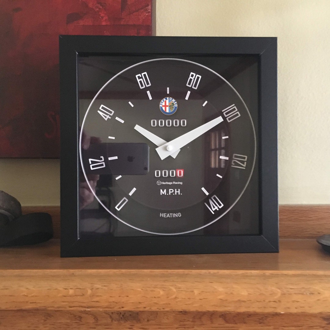 Vintage Alfa Romeo Giulia Speedometer Wall/shelf Clock - Etsy