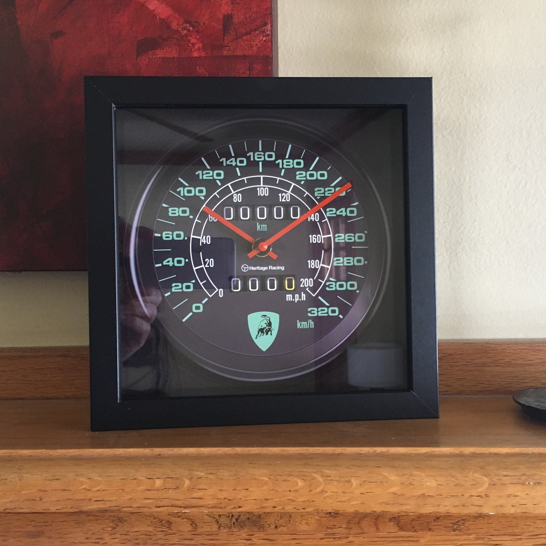 Vintage Lamborghini Countach Speedometer Wall/shelf Clock - Etsy Canada