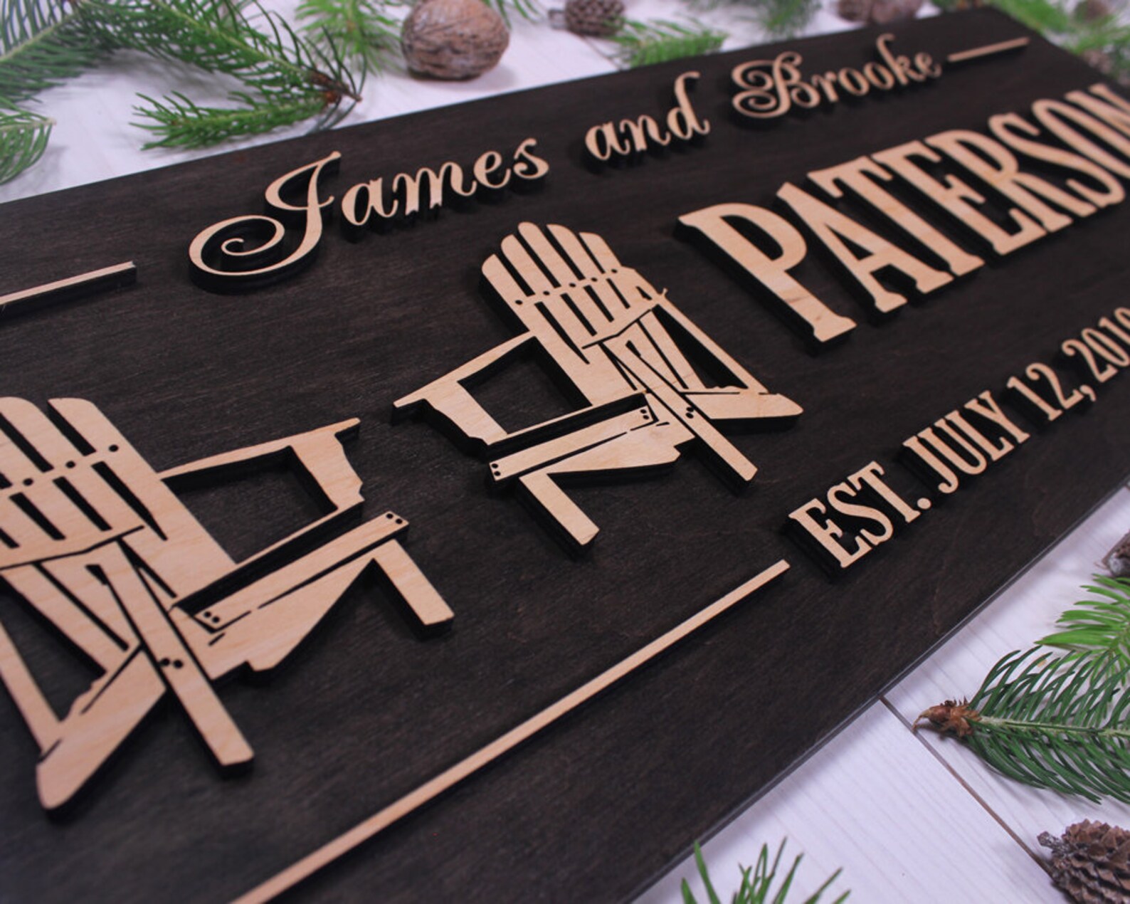 Wedding Plaque Est Sign Farmhouse Decor Family Name Sign - Etsy