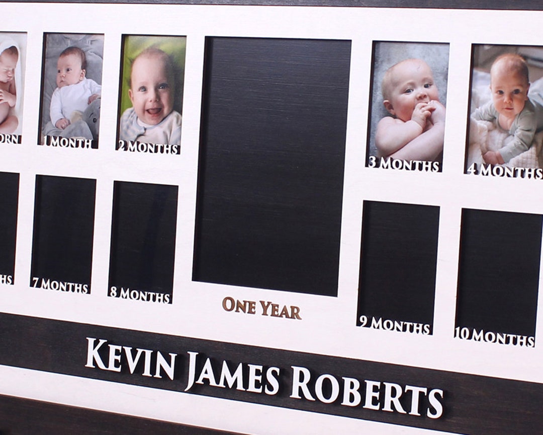 My First Year Photo Frame, One Year Monthly Picture Personalized ...