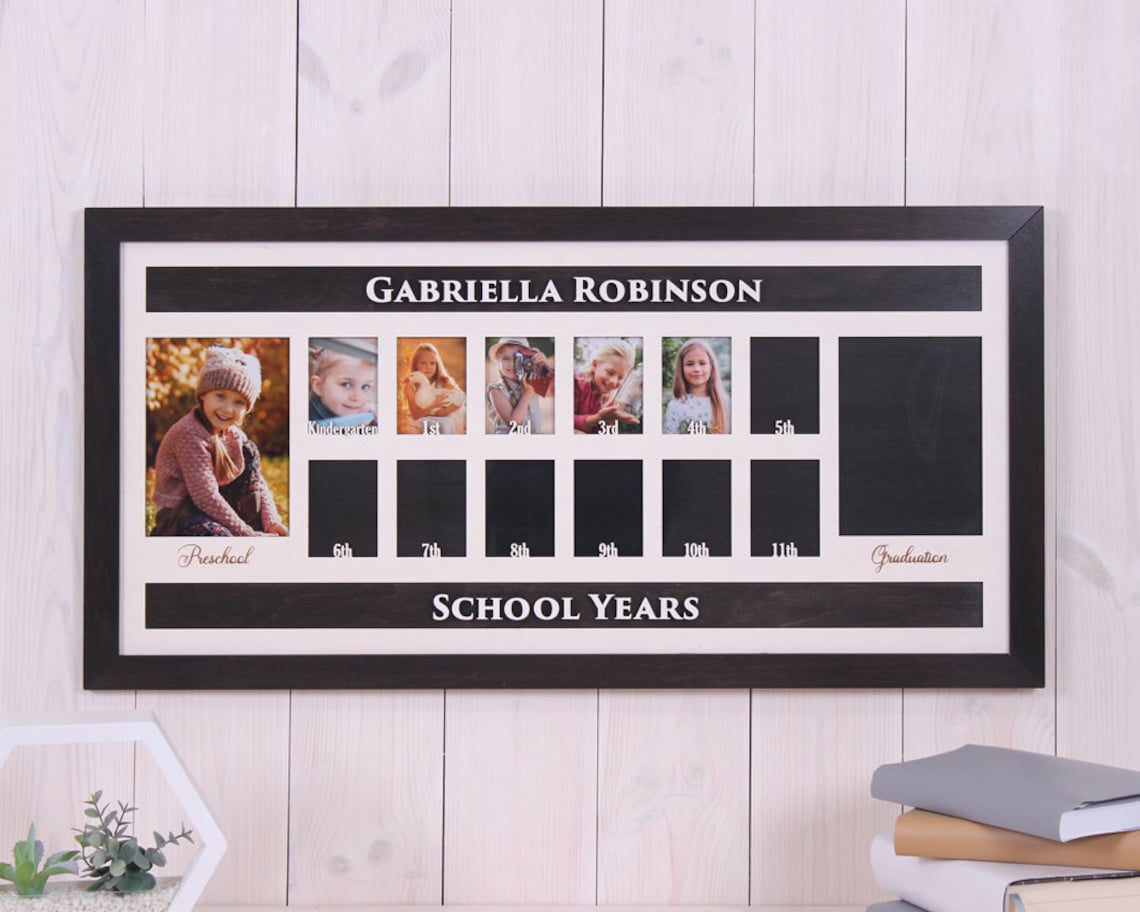 Large School Years Photo Picture Frame Preschool to - Etsy