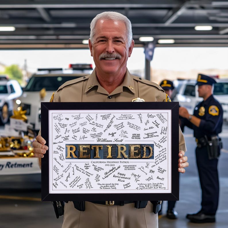 Police Retirement Guest Book Alternative - DIGITAL DOWNLOAD PRINT ...
