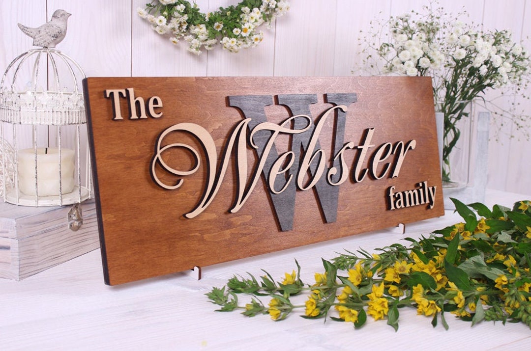 Wedding Sign Last Name Sign Established Family Wood Sign - Etsy