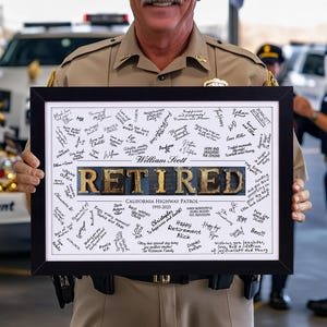 Police Retirement Guest Book Alternative - Personalized Police Officer ...