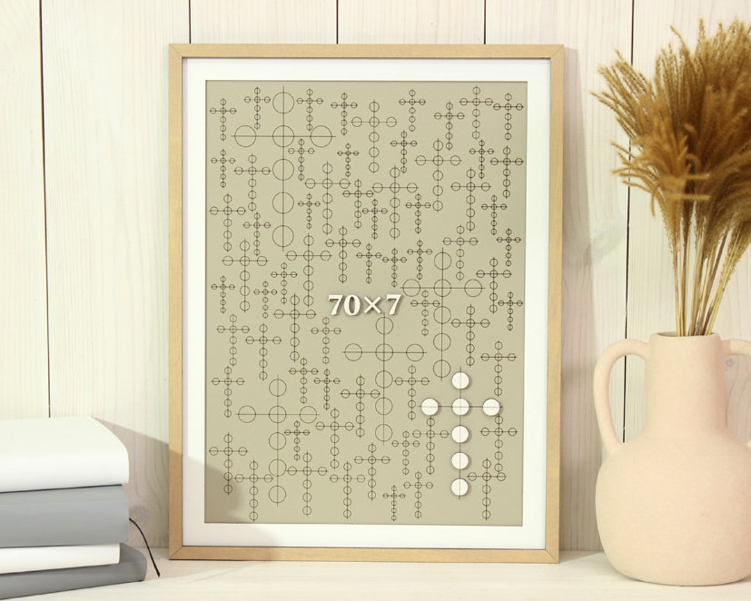 Seventy Times Seven 70x7 (70 Crosses of 7 Circles Each), Forgiveness ...