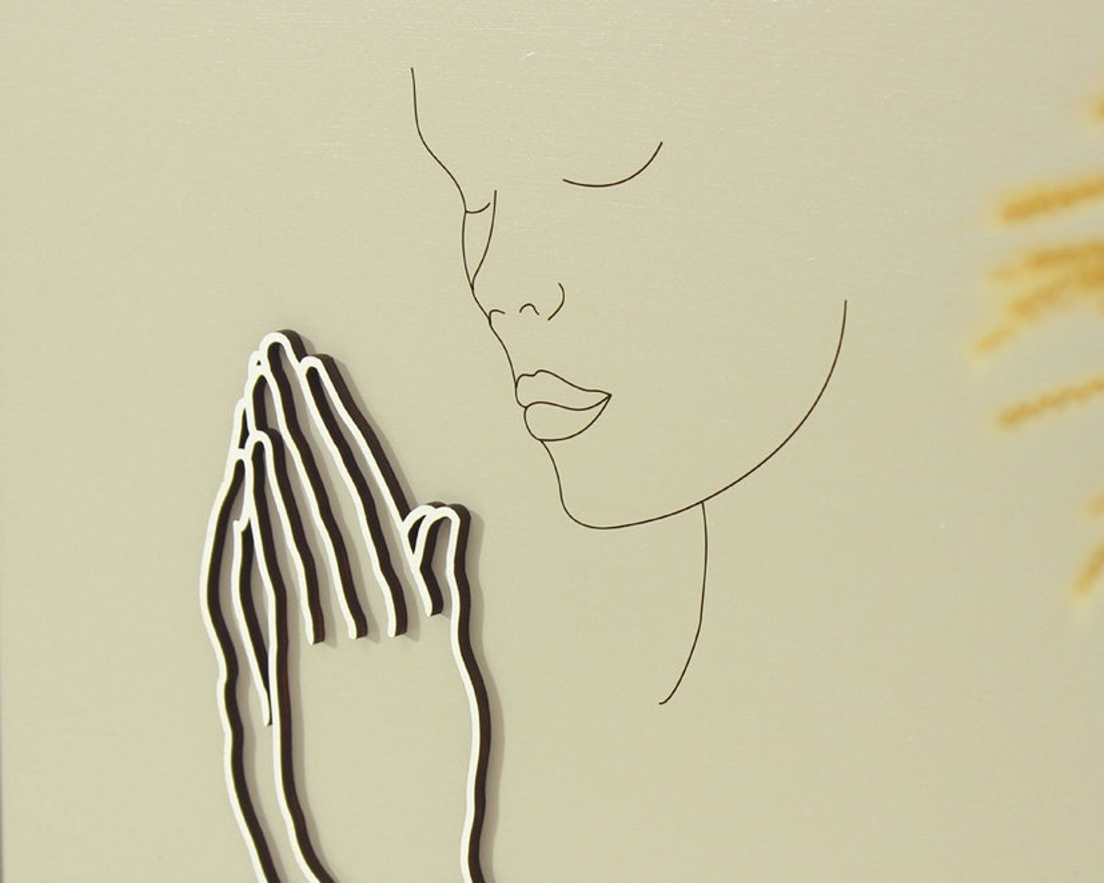 Christian Wall Art, Woman With Praying Hands, Ruth and Naomi, 3D Wooden ...