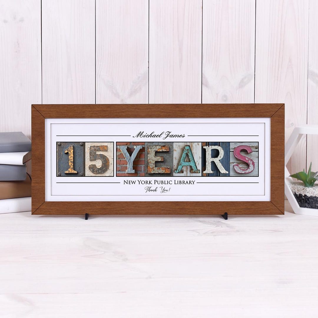 15 Years of Service Gift - Employee Recognition Award Work Anniversary ...