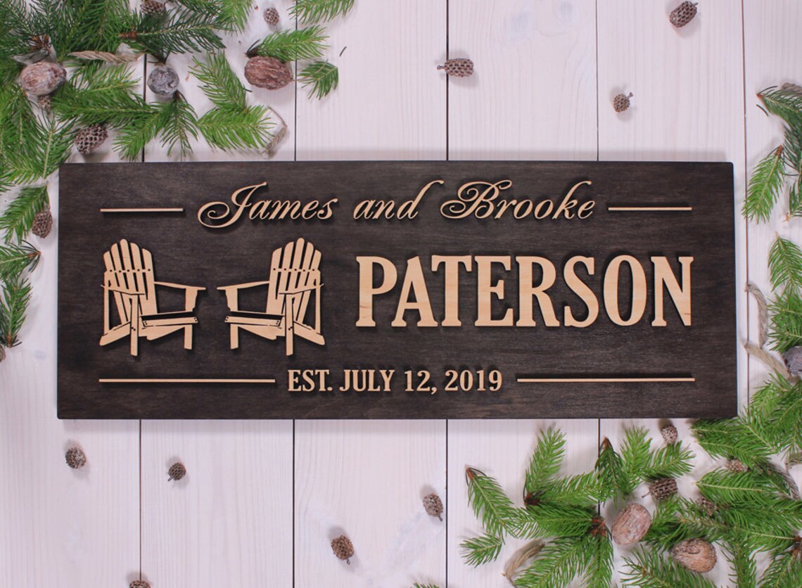 Wedding Plaque Est Sign Farmhouse Decor Family Name Sign - Etsy
