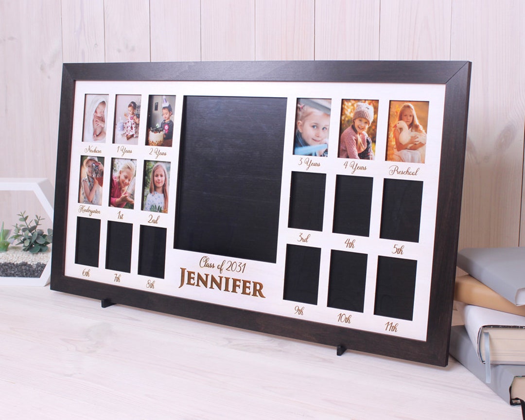 Newborn - School Years Picture Frame Personalized, Frame School Years ...