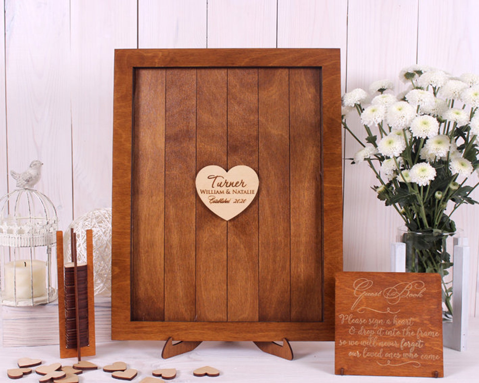 Pallet Drop Box Wedding Guestbook Family Name Wedding Guest | Etsy