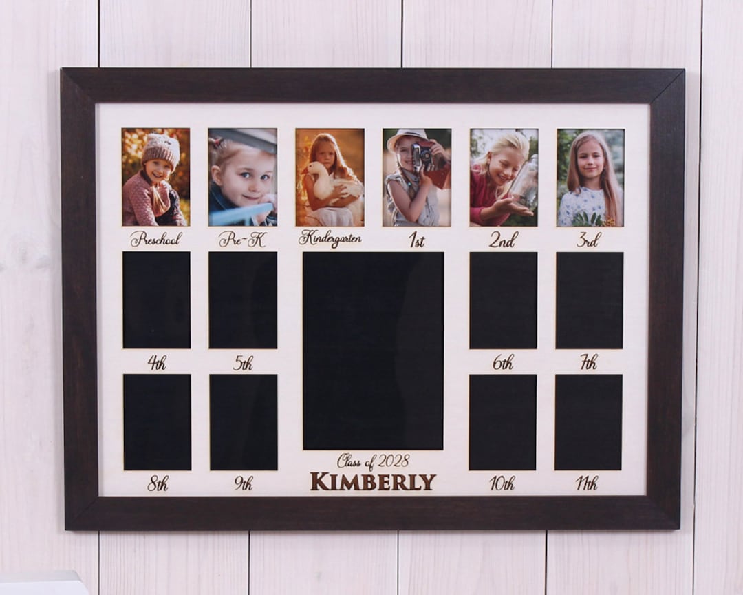 School Years Photo Frame, Preschool, Pre-kindergarten, Kindergarten ...
