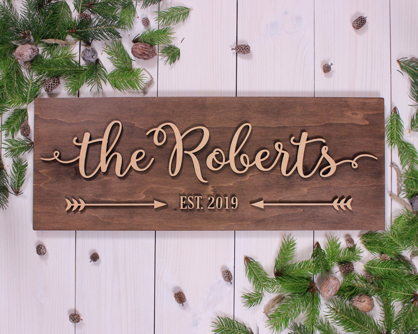 Personalized sign Wedding custom sign Family name sign | Etsy