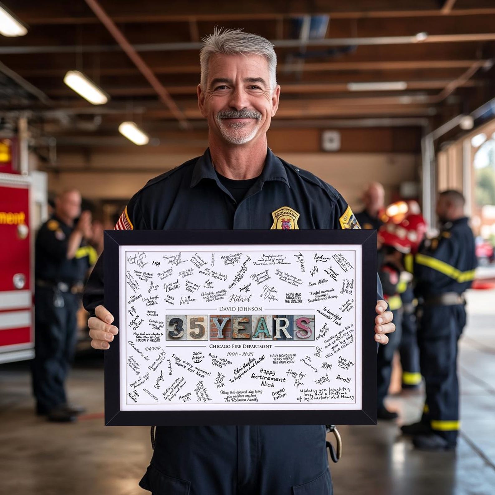 Firefighter Retirement Guest Book Alternative – Personalized ...