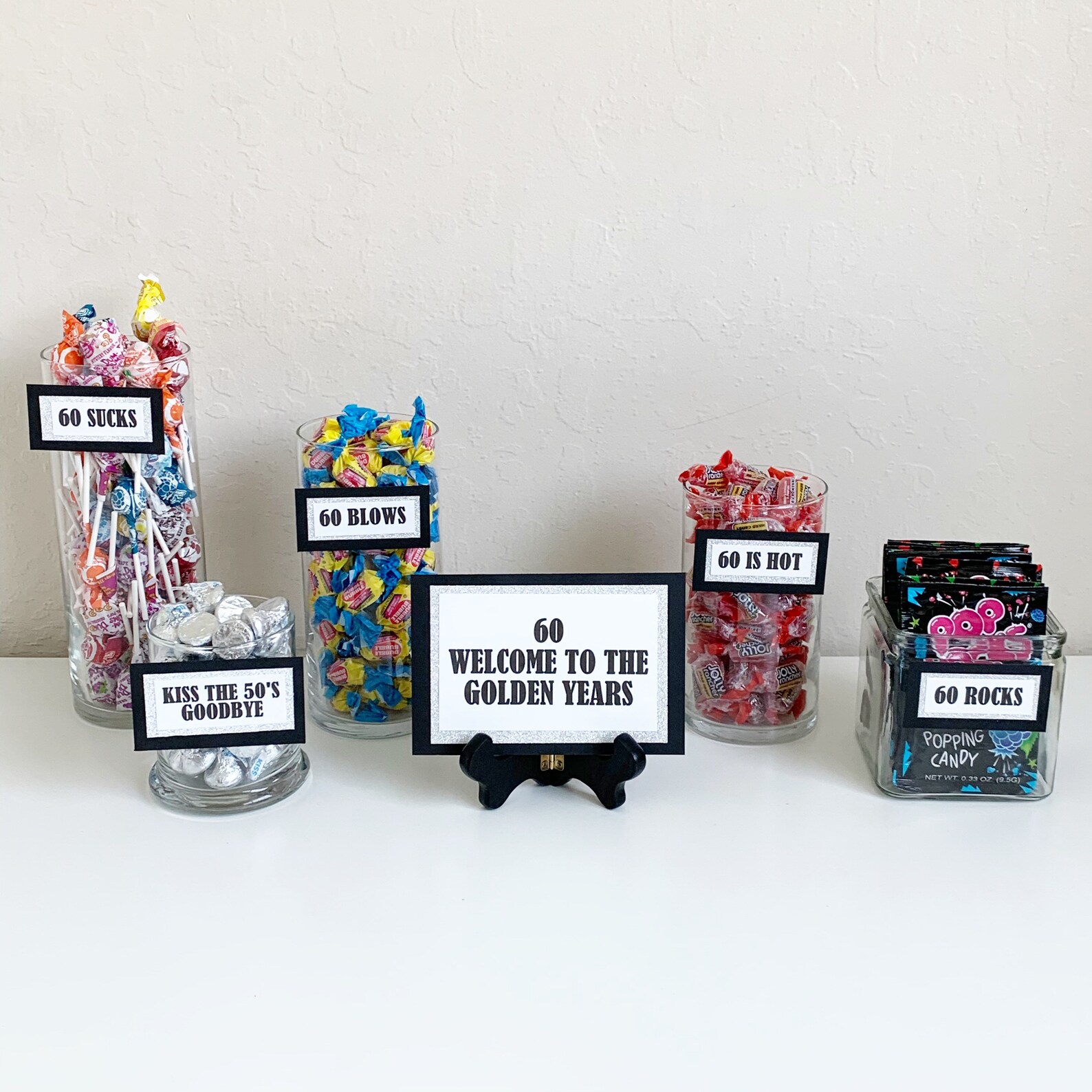 Birthday Candy Signs Cheers to Years Birthday Party Adult - Etsy