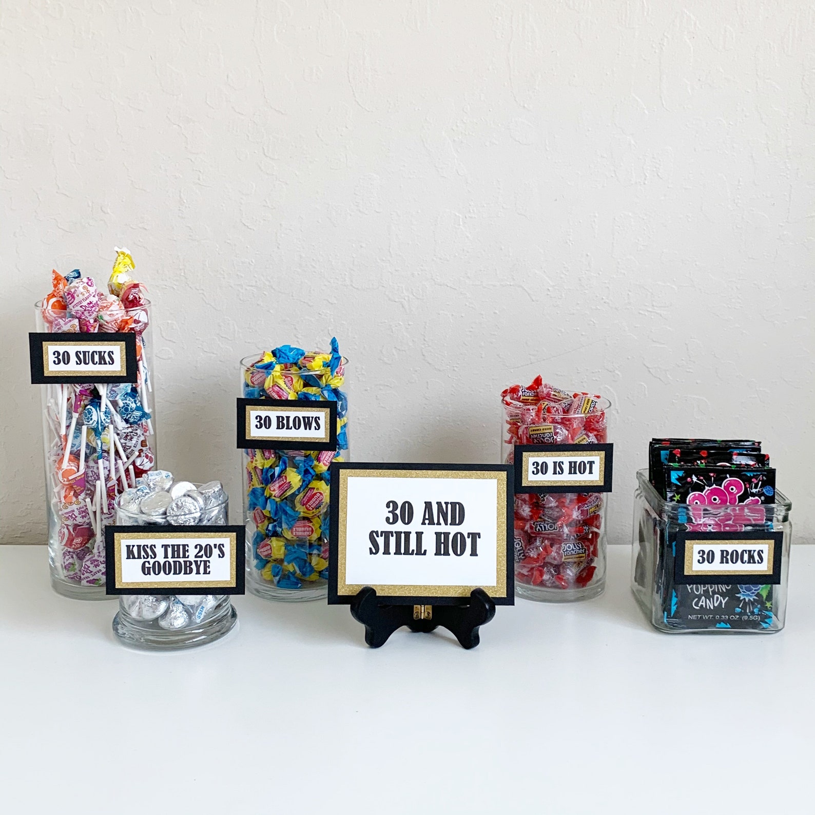 Birthday Candy Signs Cheers to Years Birthday Party Adult - Etsy