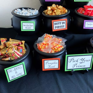 Halloween Candy Bar Bundle Sweet Treats Banner Set of 11 Table Signs ...