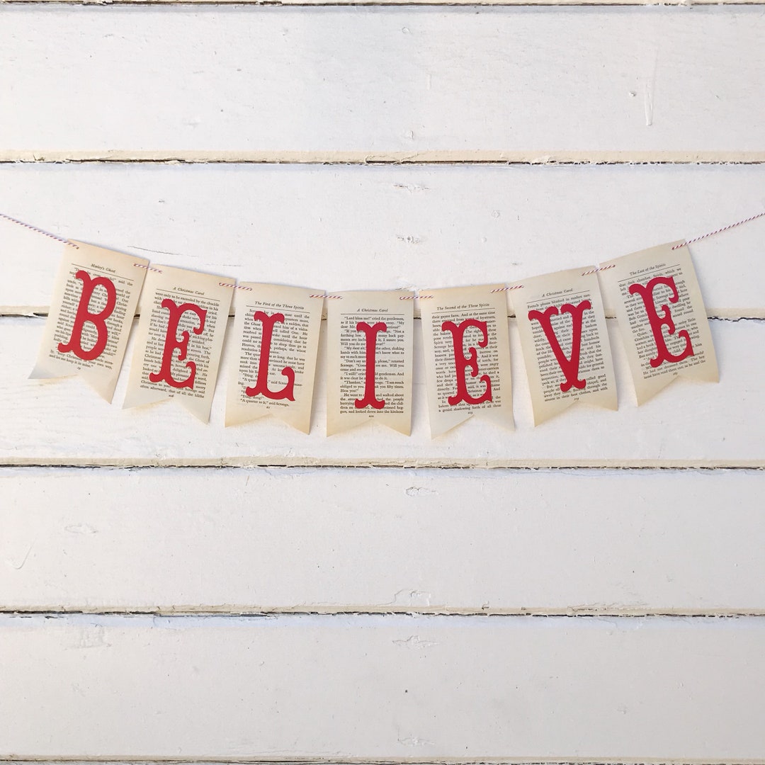 Christmas Banner - Christmas Decorations - Holiday Decor - Believe ...