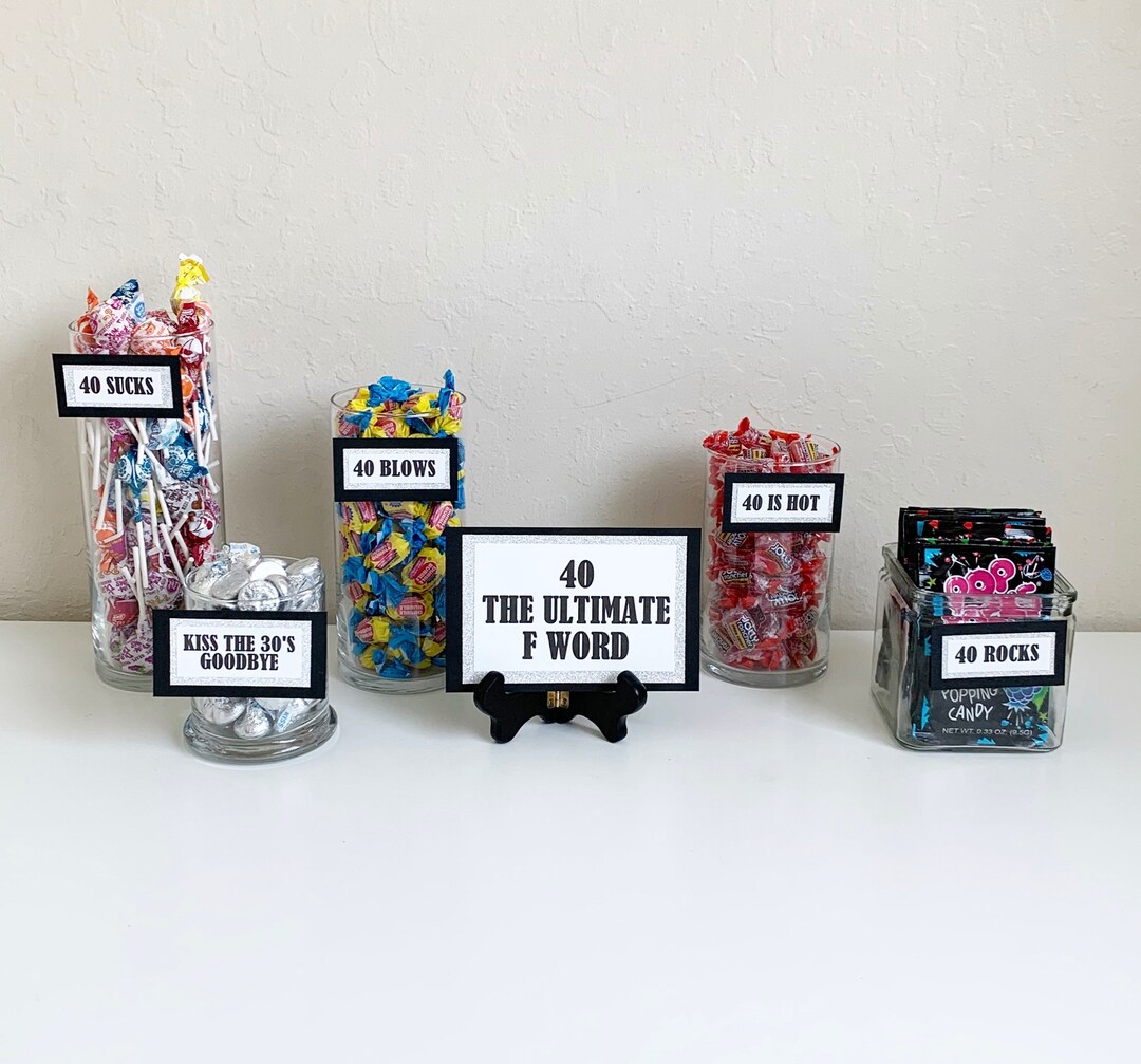 Birthday Candy Signs Cheers to Years Birthday Party Adult Birthday ...