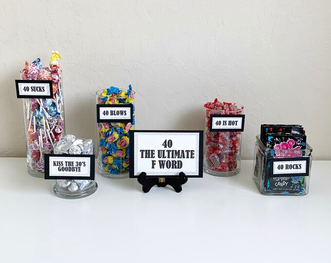 Birthday Candy Signs - Cheers to Years Birthday Party - Adult Birthday ...